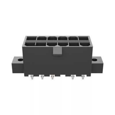 Mini-Fit Jr. First Mate / Last Break Header, 4.20mm Pitch, Dual Row, Vertical, 12 Circuits, Circuit 10 Voided, Polyester, UL94V-0, Gold (Au) Plating, Black for sale