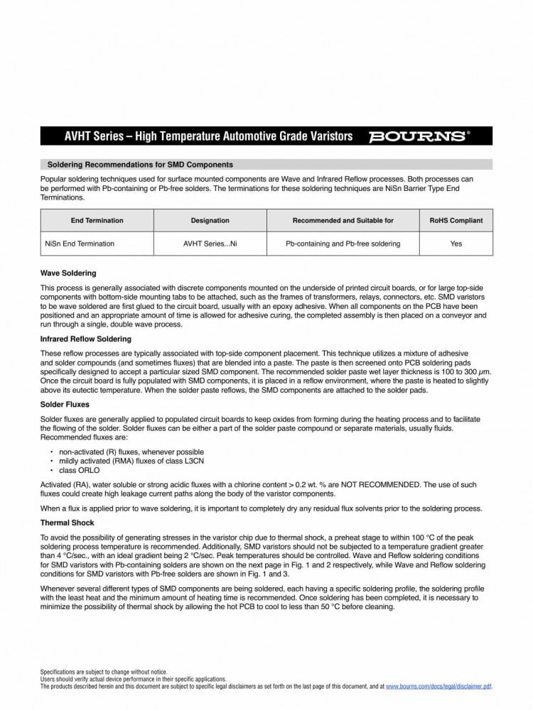Bourns AVHT datasheet page 10