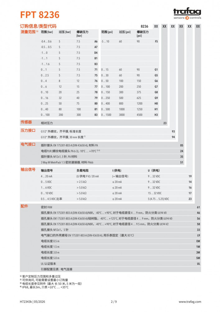 Trafag 8236 product document page 2