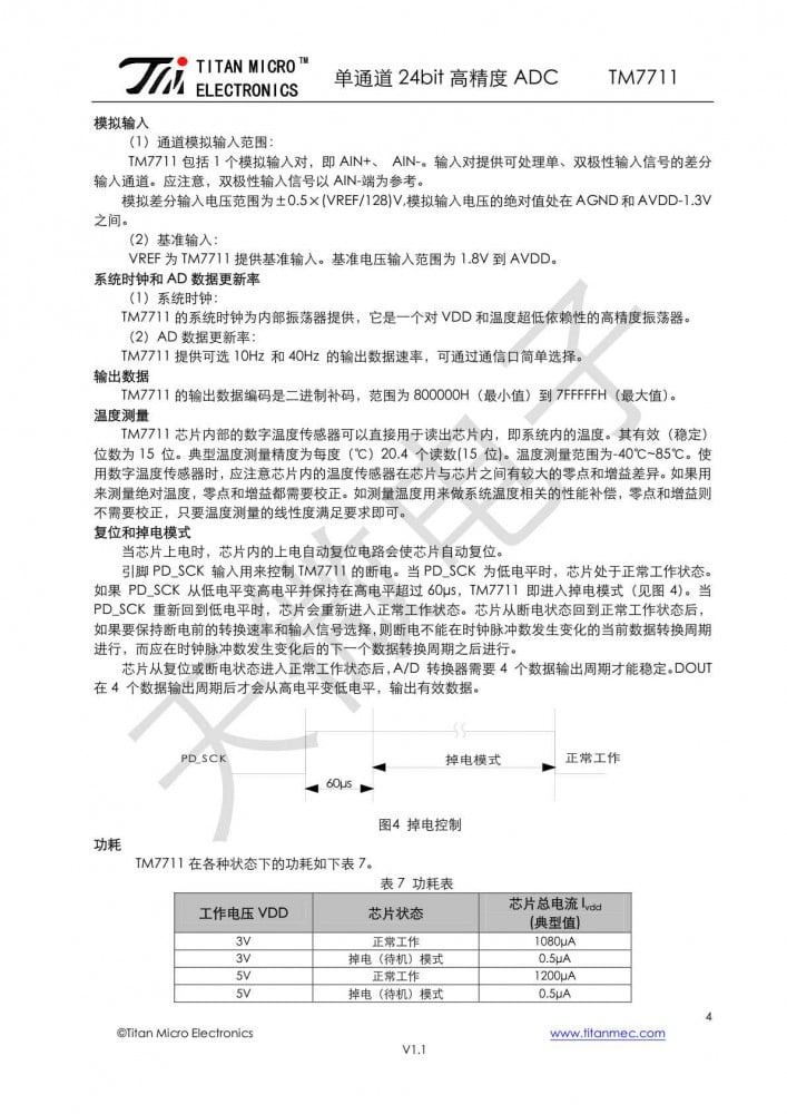 TM7711 datasheet page 4