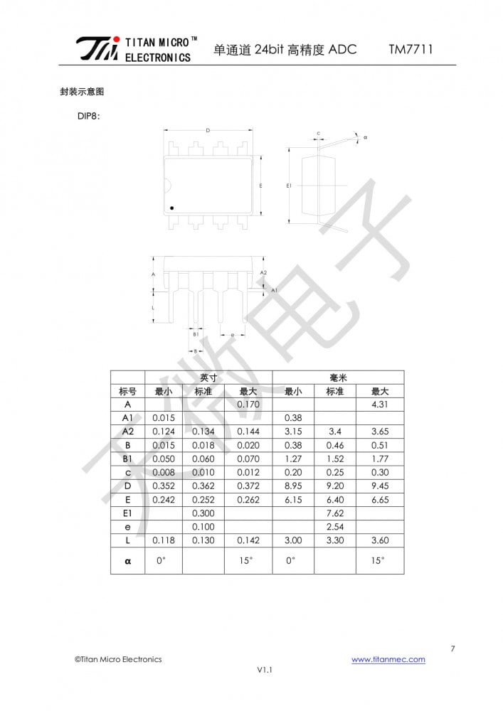 TM7711 datasheet page 7