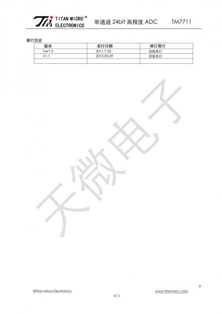 TM7711 datasheet page 9