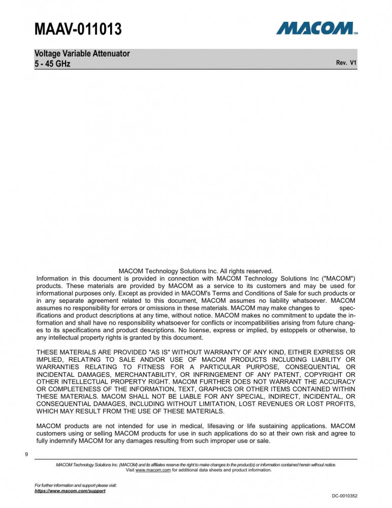 MAAV-011013 datasheet page 9