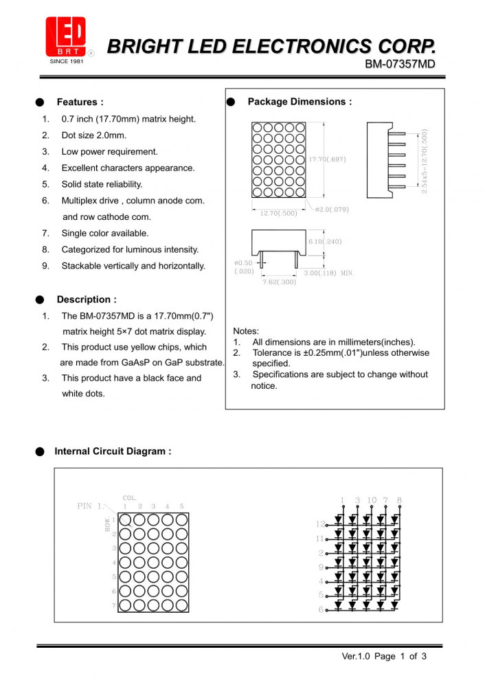 BM-07357MD technical document page 1