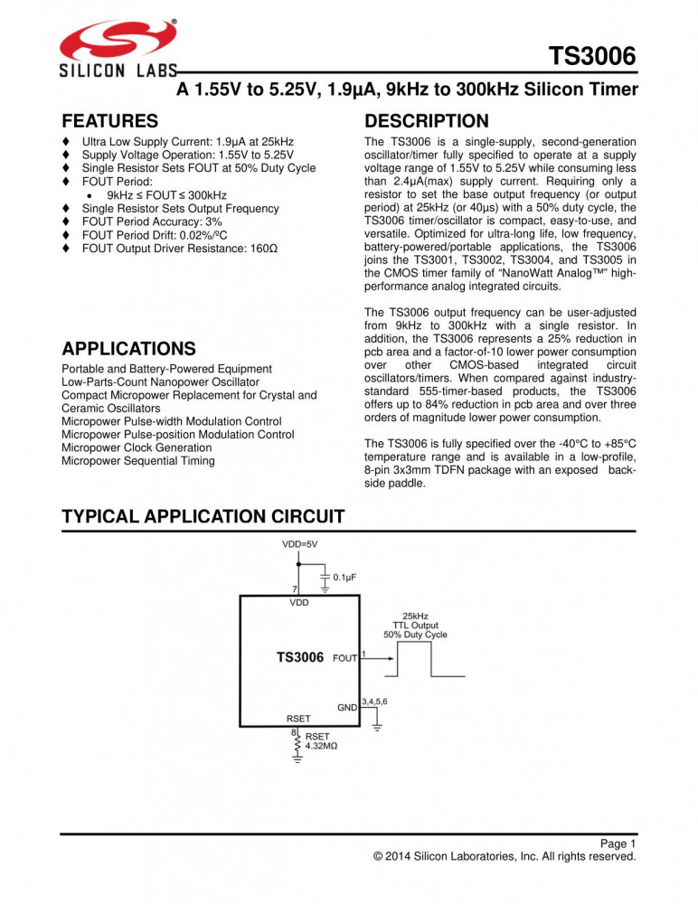 TS3006 technical document page 1