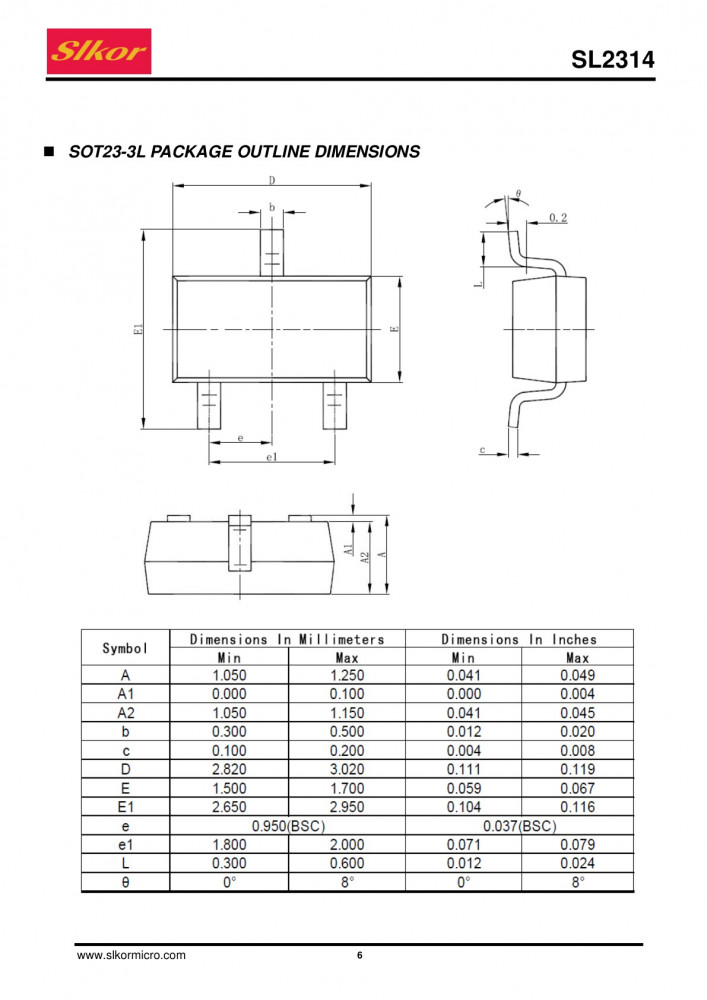 SL2314 datasheet page 6