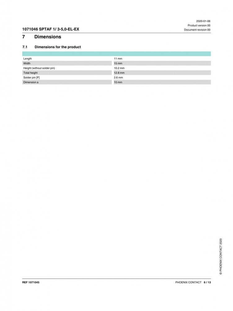 Phoenix Contact 1071046 datasheet page 6