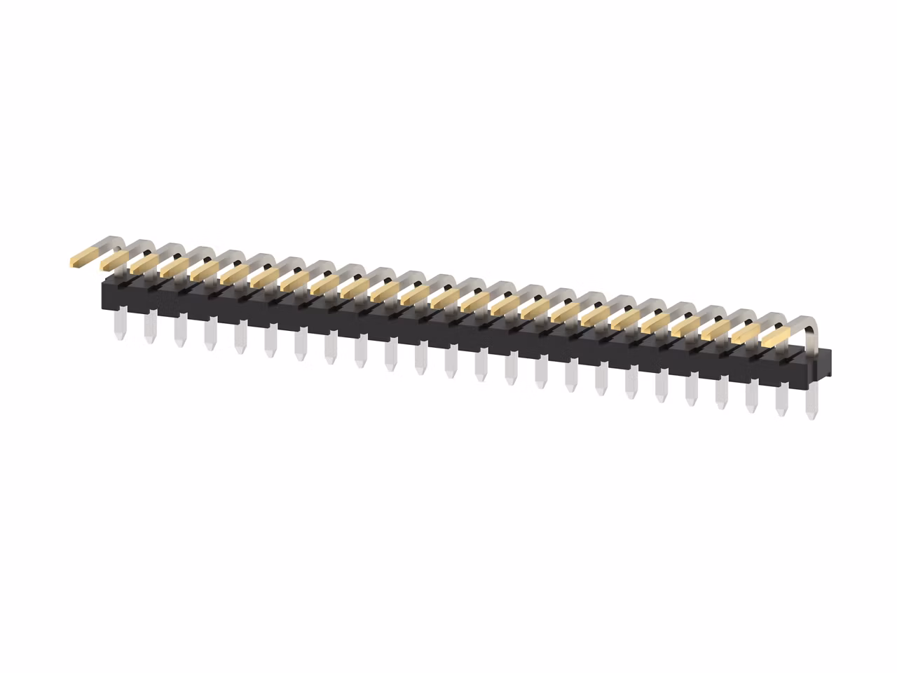 KK 396 Breakaway Header, Right-Angle, 10 Circuits, 0.76µm Gold (Au) Selective Plating