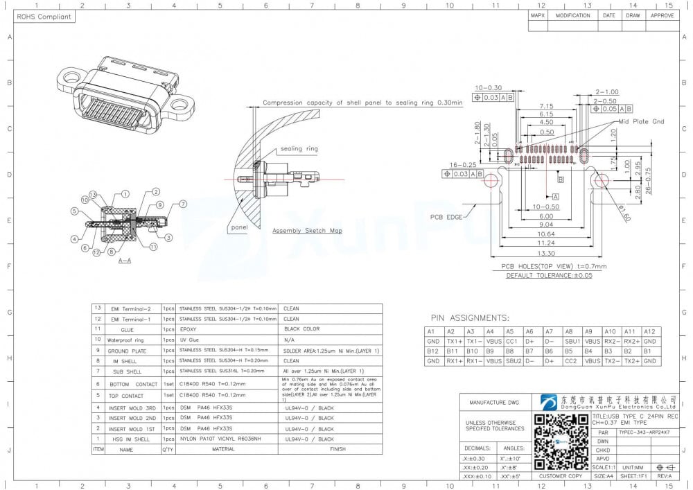 TYPEC-343-ARP24X7 technical drawing page 2