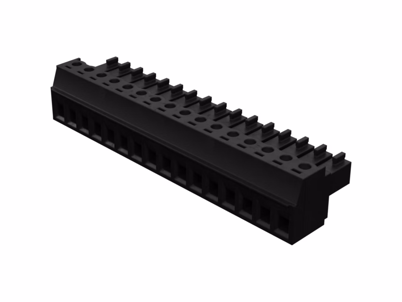 3.81mm Pitch Eurostyle Horizontal Plug, with Standard Imprinting, Black, 16 Circuits for sale