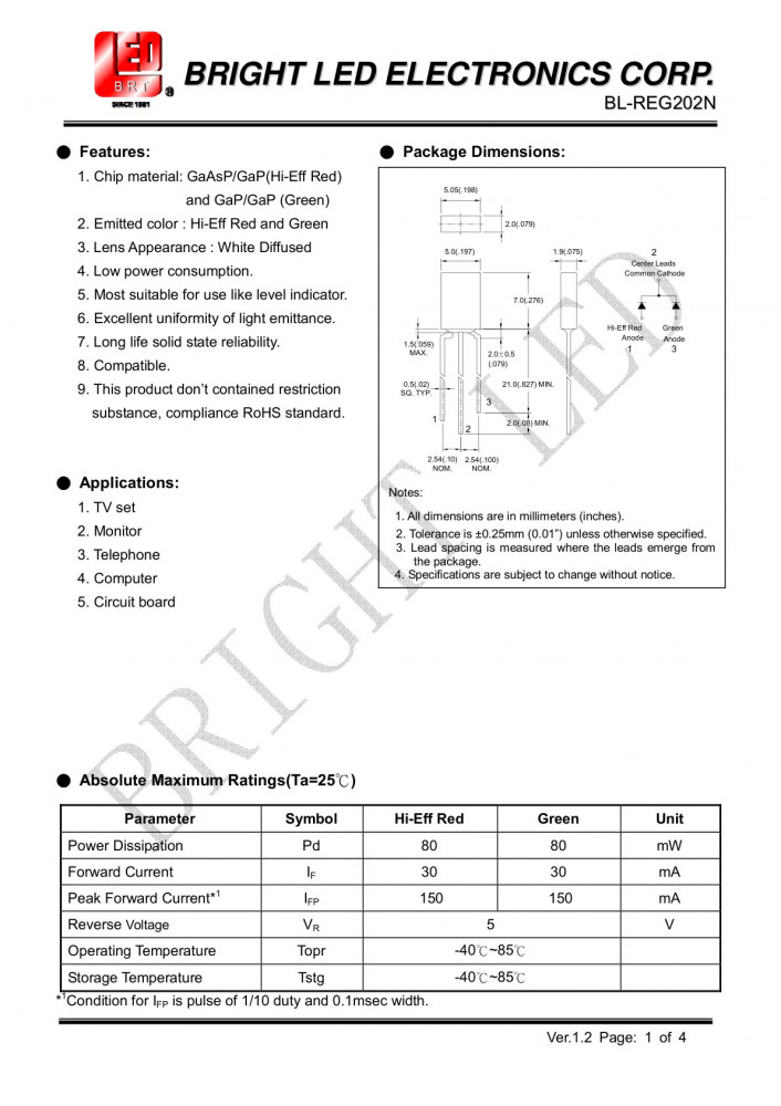 BL-REG202N technical document page 1