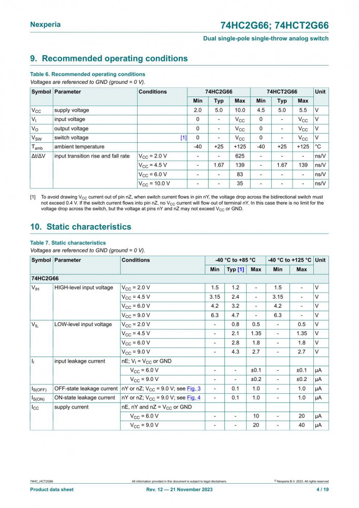 74HCT2G66GT,115 datasheet page 4