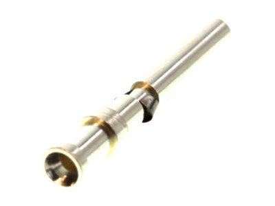 Heavy-Duty Turned Crimp Contact for 10A Inserts and Modules, Female, Silver (Ag) Plated Copper Alloy, 0.75mm² (18 AWG), 100 per Bag