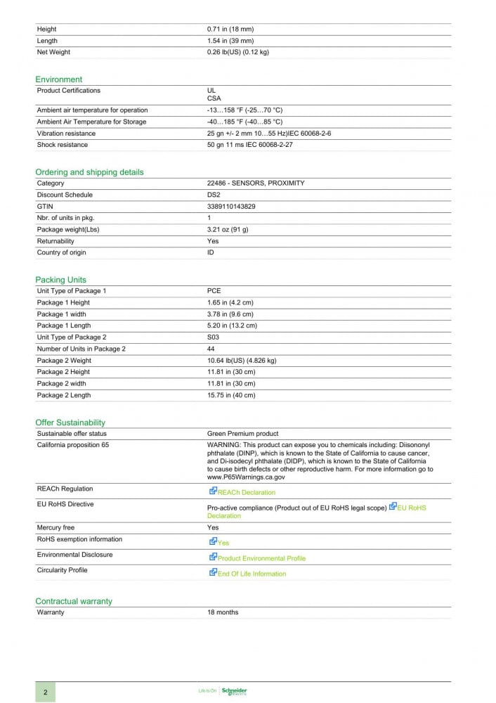 XS518B1PAL2 technical document page 2