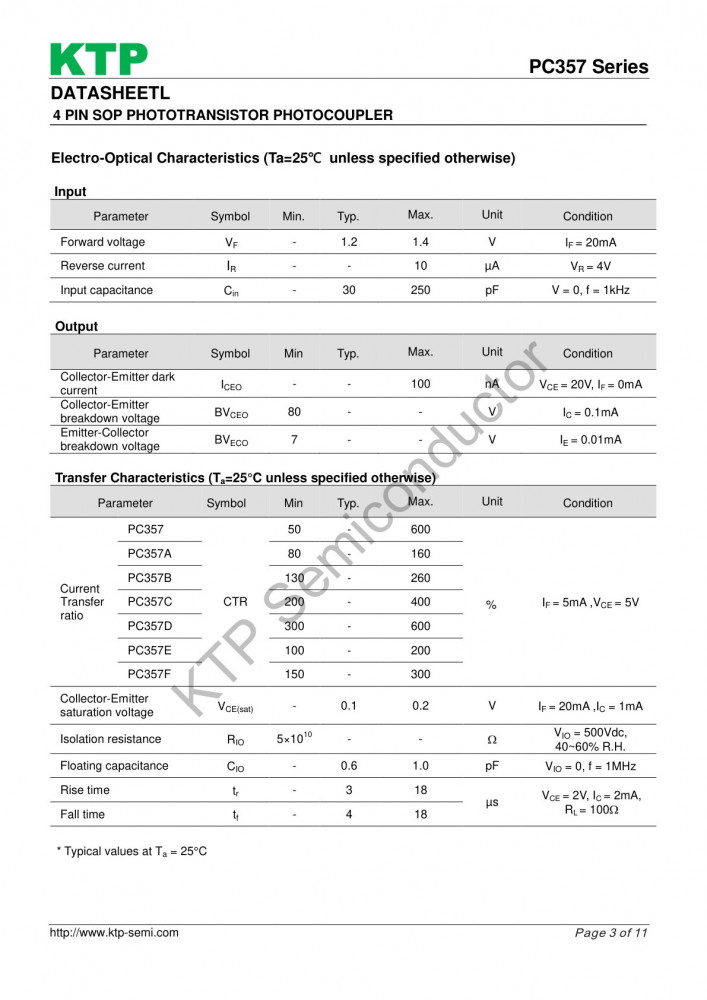 PC357C datasheet page 3