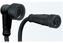 Ultra-Lock (M12) Double-Ended Cordset, 3 Poles, Female (Straight) to Male (90°), 22 AWG, TPE Cable, 1.0m (3.28') Length