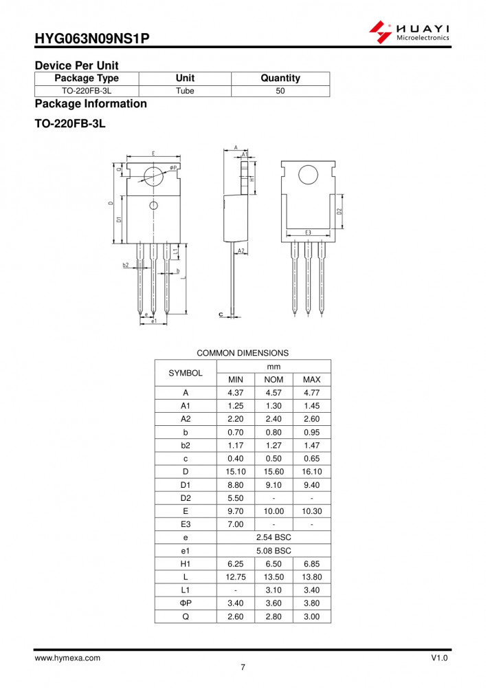HYG063N09NS1P datasheet page 7
