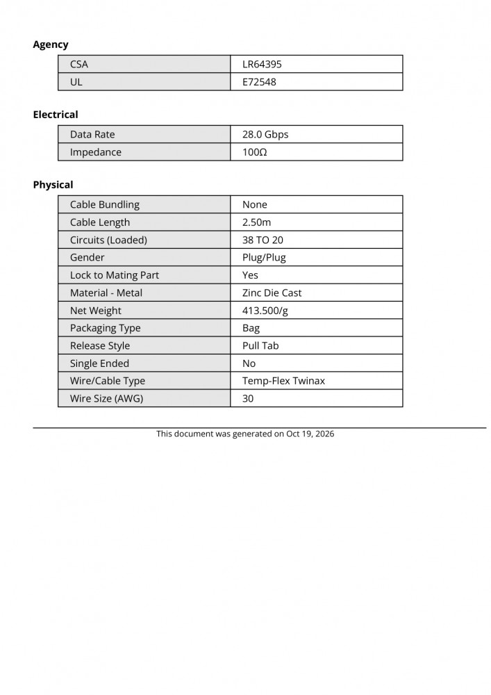 MOLEX Series 100345 specification document, page image 3