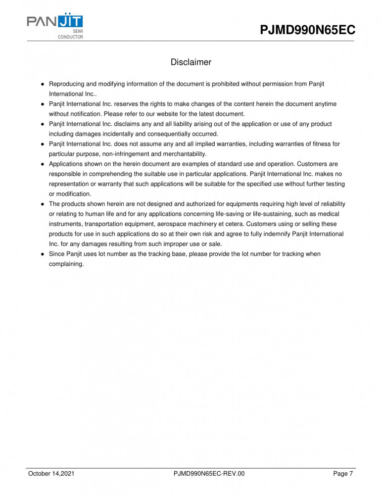PJMD990N65EC datasheet page 7