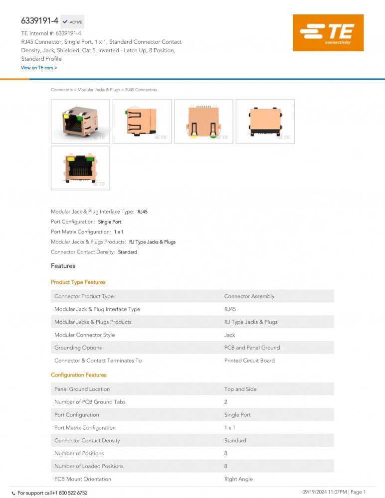 6339191-4 technical document page 1