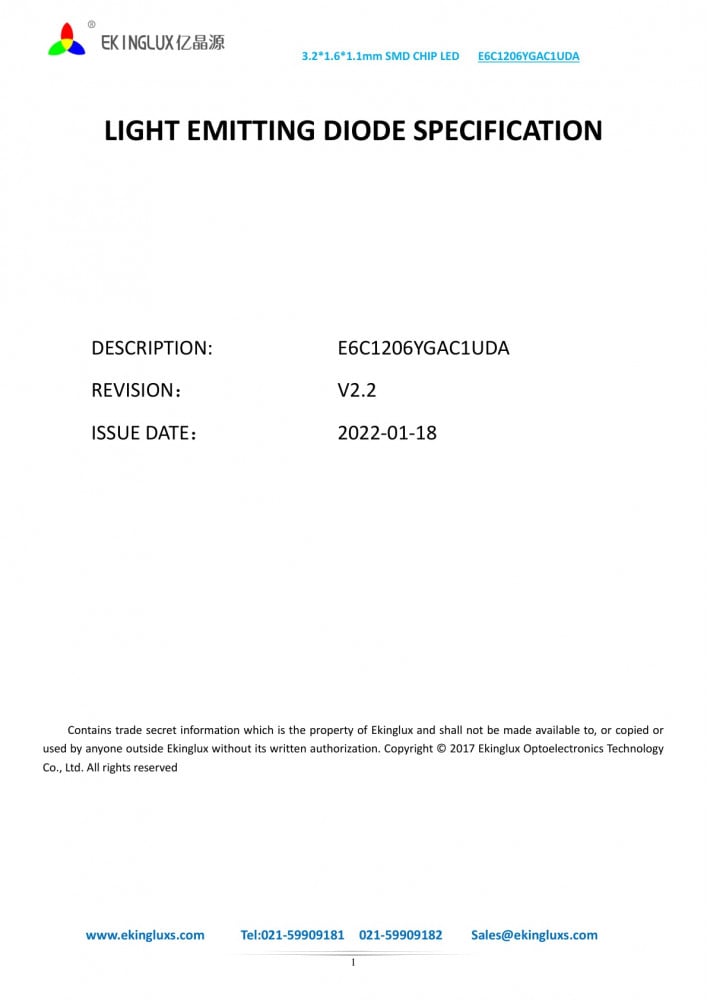 E6C1206YGAC1UDA datasheet page 1