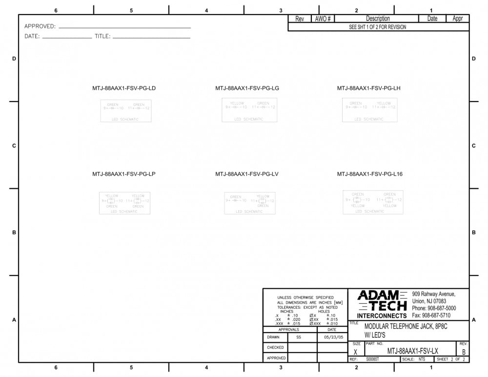 MTJ-88AAX1-FSV-PG-LV technical document page 2