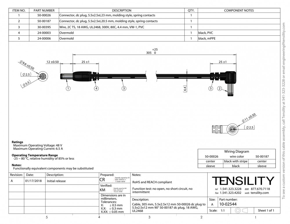 Tensility International 10-02544 product drawing