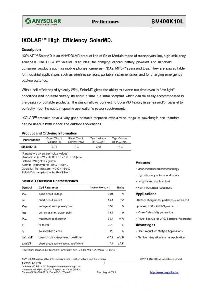 SM400K10L datasheet page 1