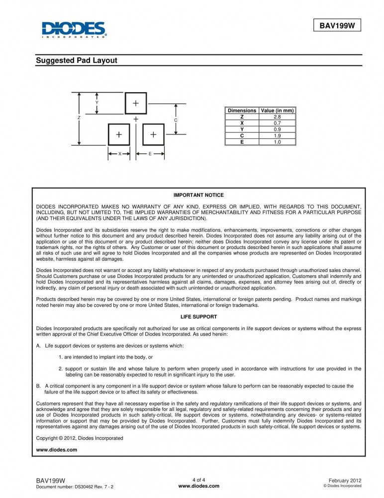 BAV199W-7 datasheet page 4