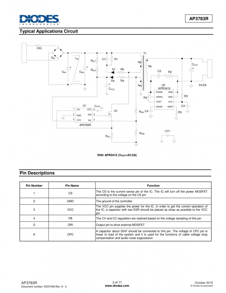 AP3783R datasheet page 2