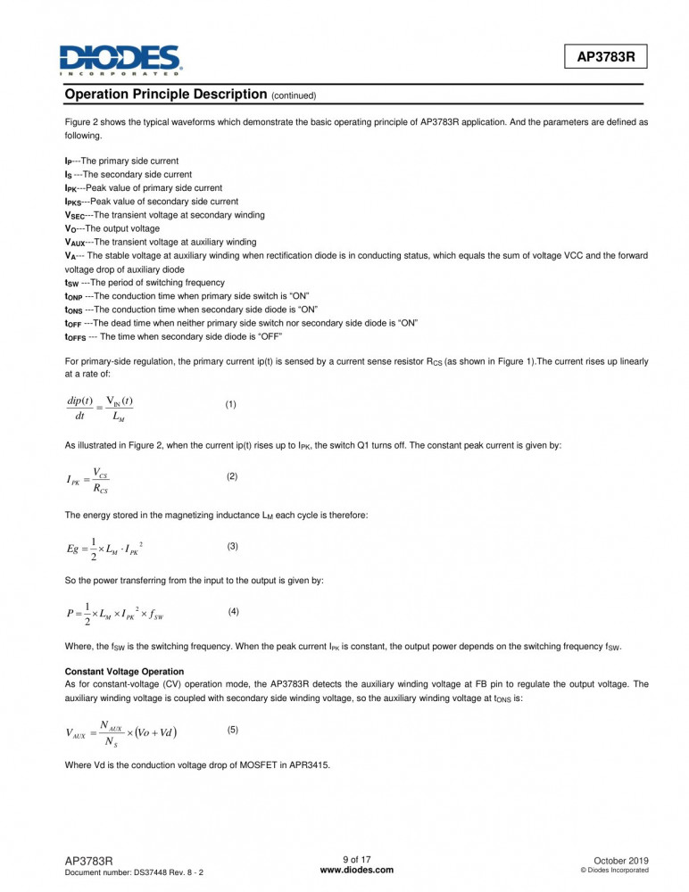 AP3783R datasheet page 9
