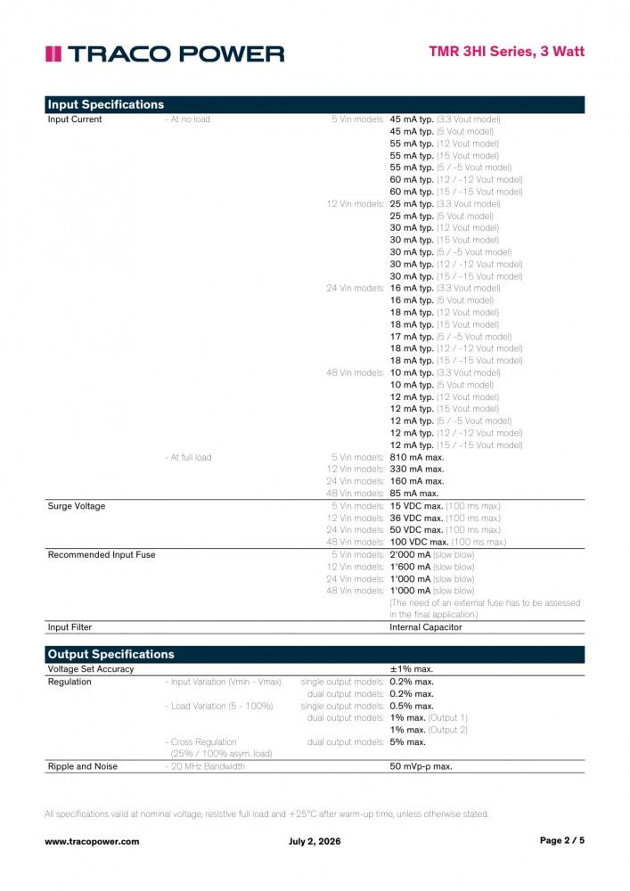 TMR 3HI datasheet page 2