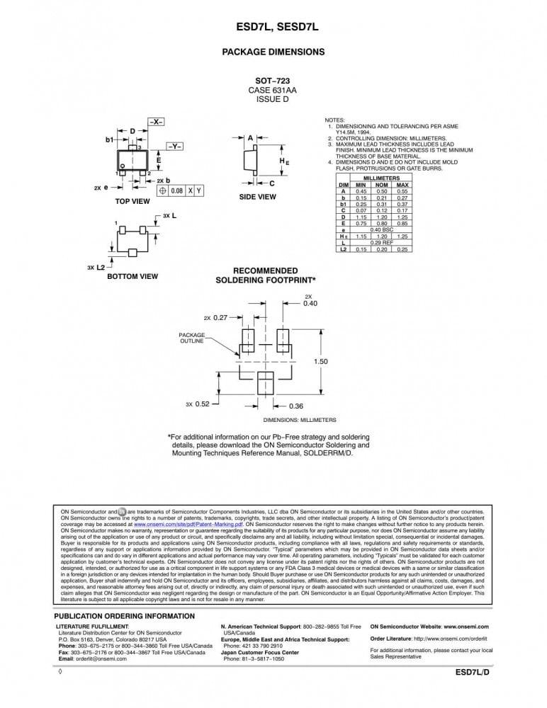 SESD7L5.0DT5G datasheet page 4