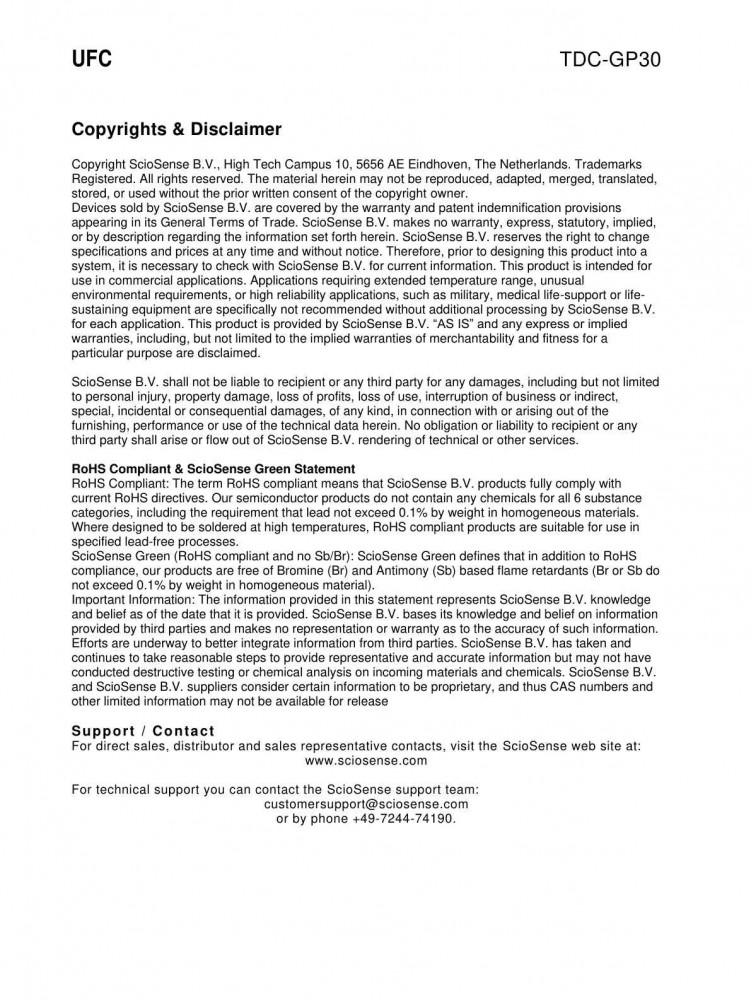 TDC-GP30 datasheet preview, page 2
