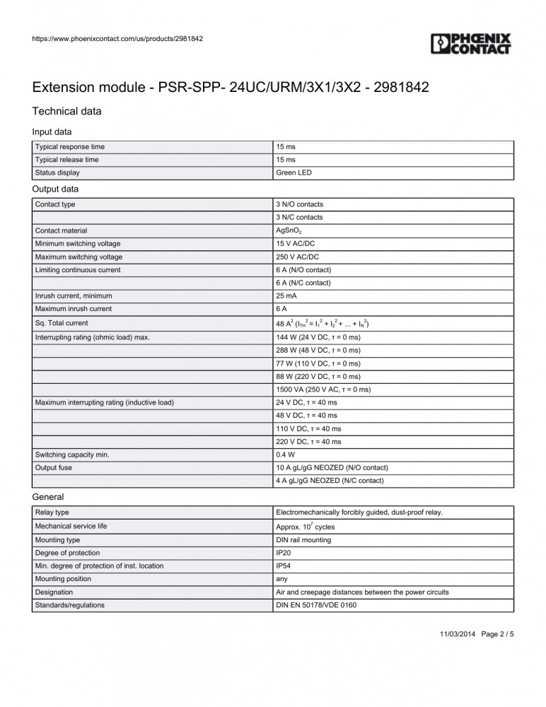 Phoenix Contact 2981842 datasheet page 2