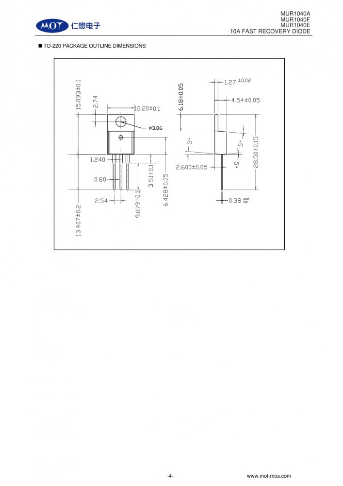 MUR1040F datasheet page 4