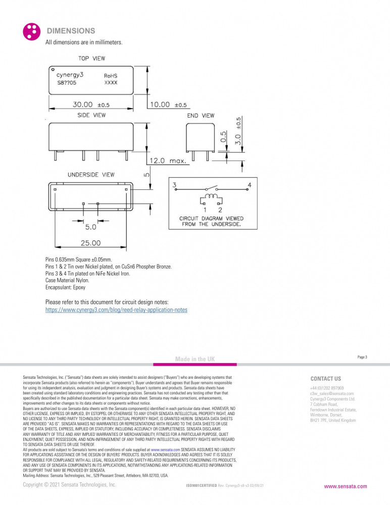S8 relay series datasheet page 3