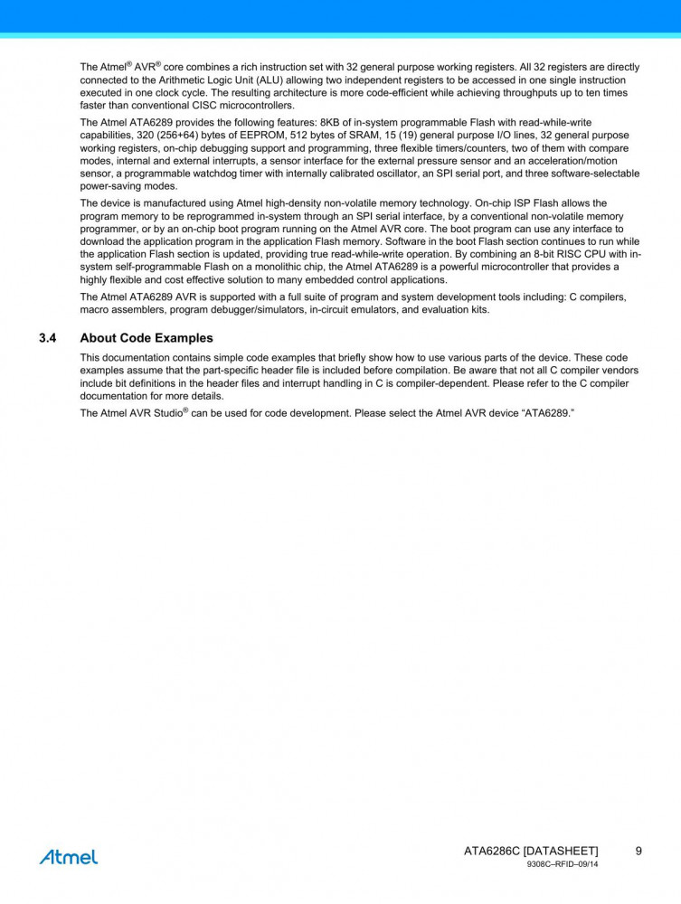 ATA6286C-PNPW datasheet page 9