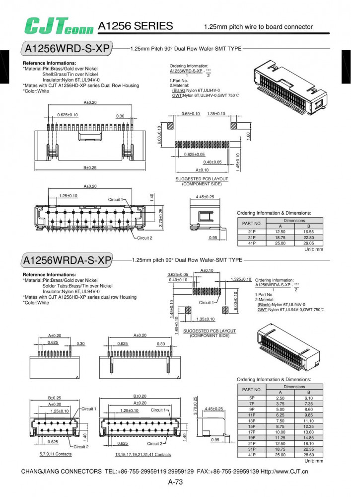 CJT A1256 series technical document page 5