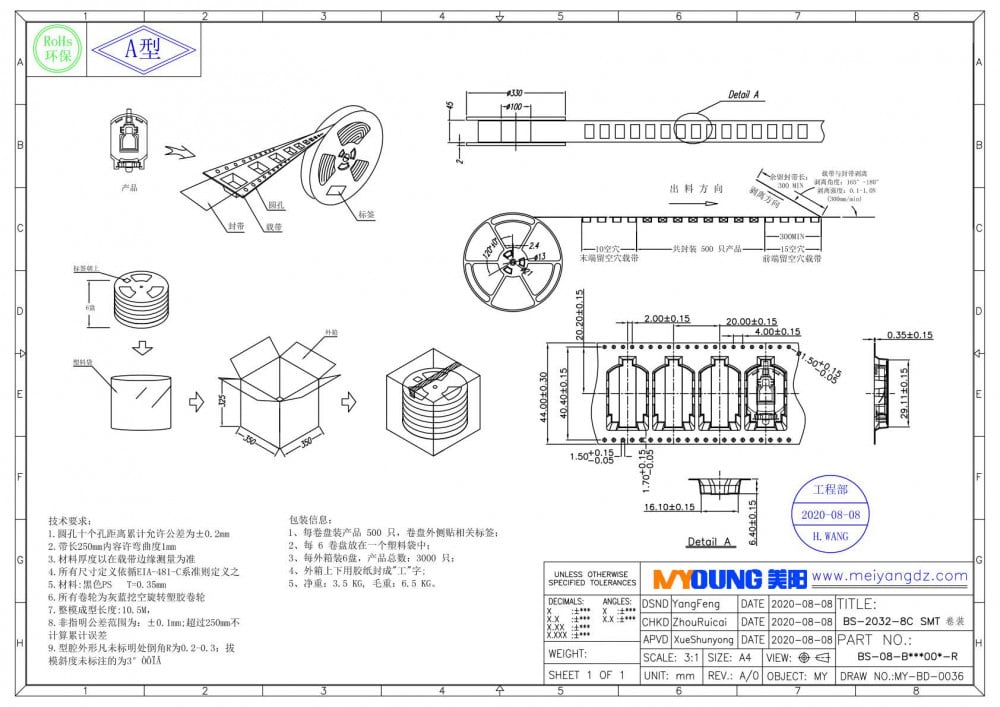 BS-08-B2BA004-R technical drawing page 2