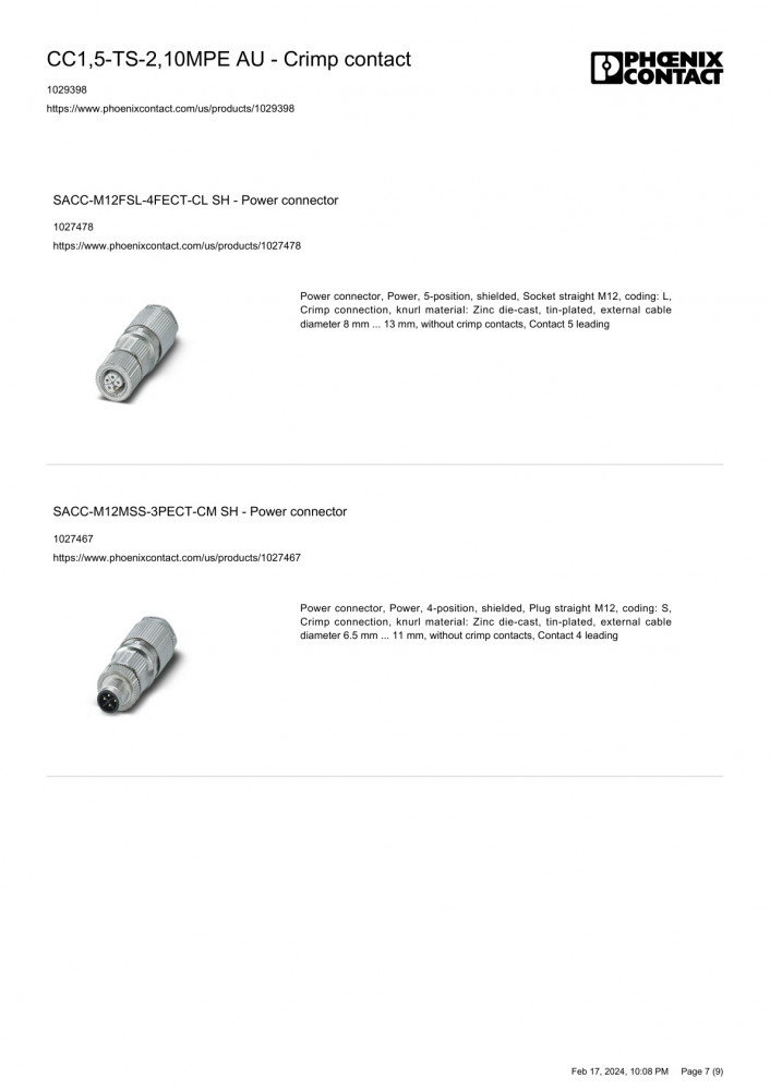 Phoenix Contact 1029398 technical document page 7