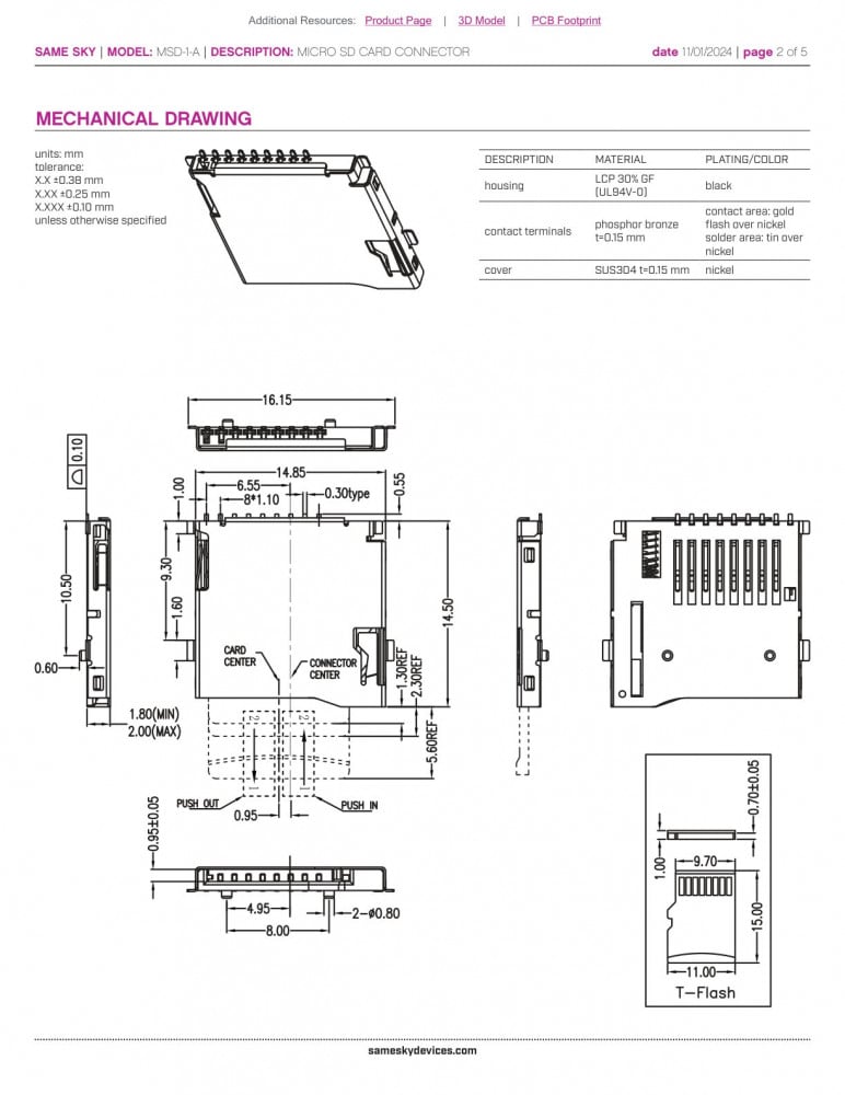MSD-1-A datasheet page 2