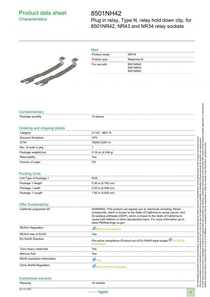 8501NH42 technical document preview