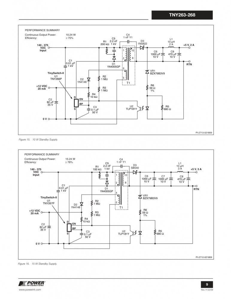 TNY265PN datasheet page 9