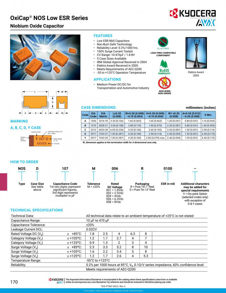 NOS series technical document page 1