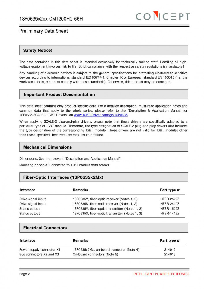 1SP0635V2M1-CM1200HC-66H data sheet page 2