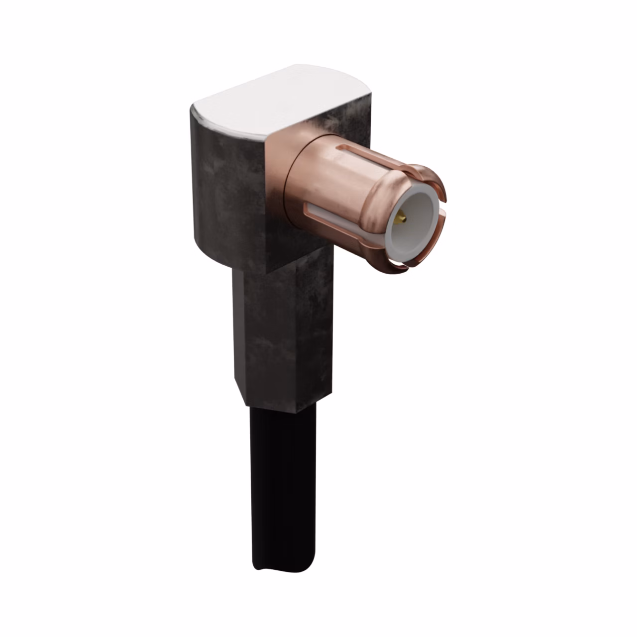 MCX Plug, Right-Angle, Crimp, RG-174, RG-188 and RG-316 Cable, Brass Body, 1.78µm Nickel (Ni) Plated, 50 Ohms for sale