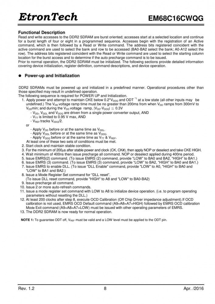 EM68C16CWQG-25IH datasheet page 8