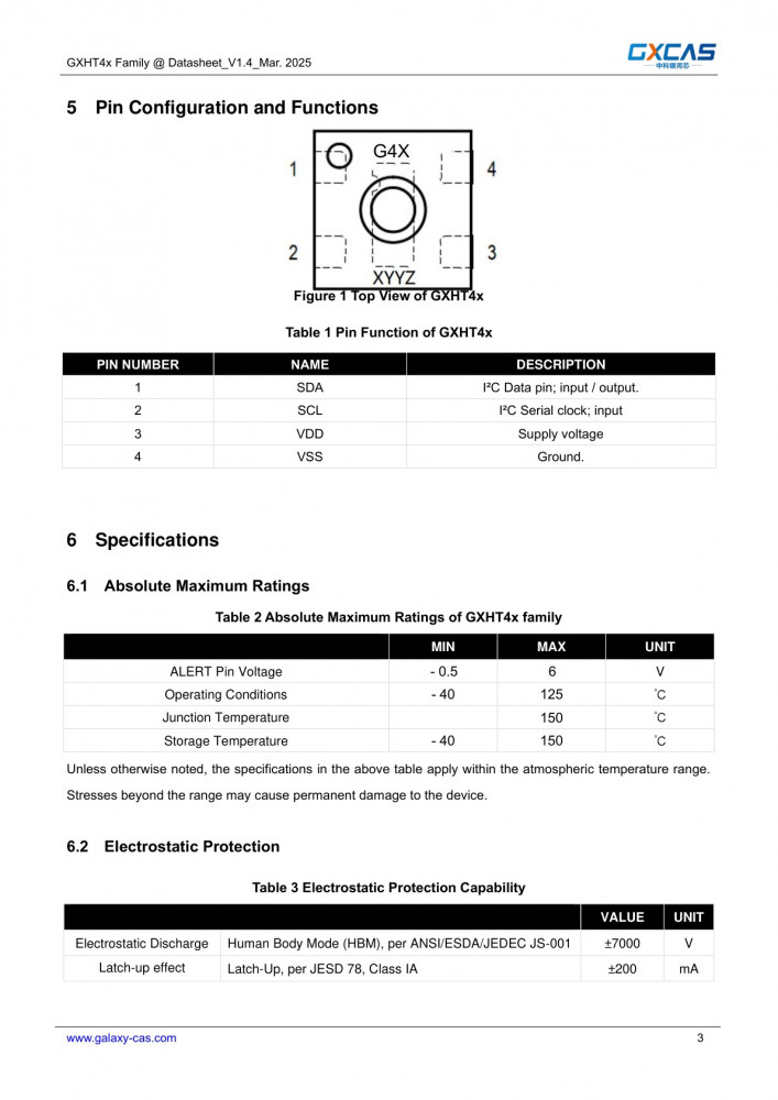 GXHT40AD datasheet page 3