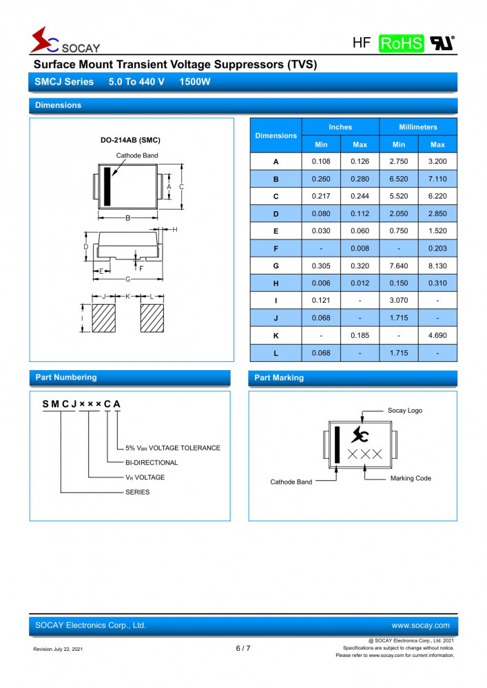 SMCJ series datasheet page 6
